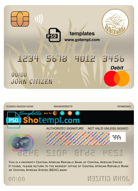 Central African Republic Bank of Central African States (BEAC) bank ...