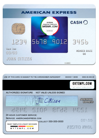 USA Truist Bank Blue Cash Everyday® Card from Amex template in PSD ...