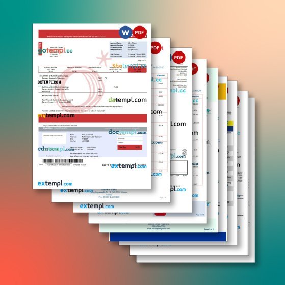 Ireland utility bill 9 templates in one collection – with price cut ...